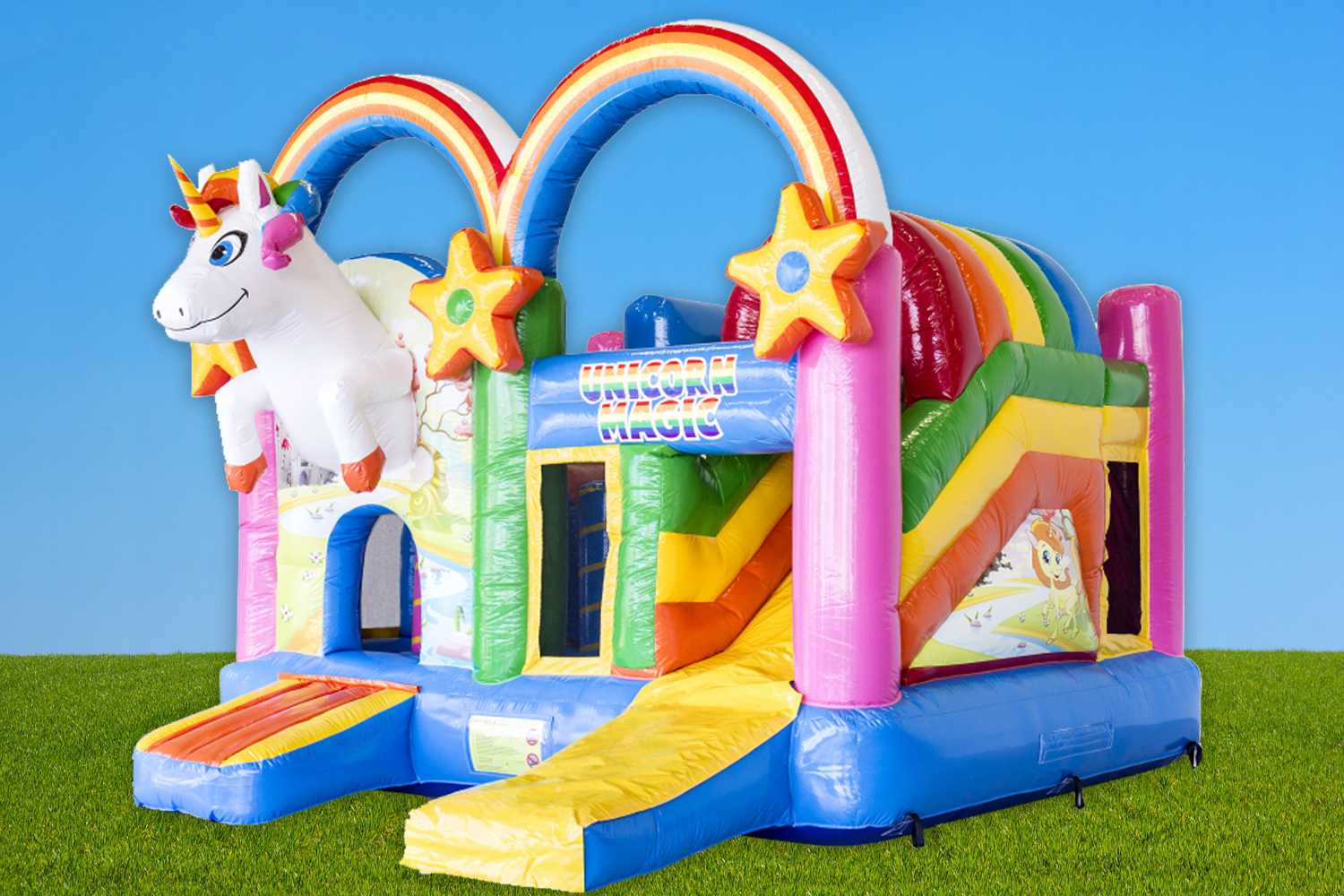 Springkussen Unicorn (large) – Opblaasverhuur Twente